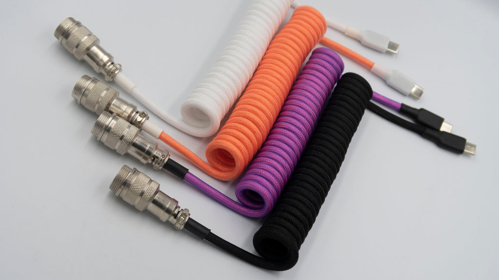 Orange Coiled Cable | Orange Glorious Coiled Cable | Camel Tech UAE
