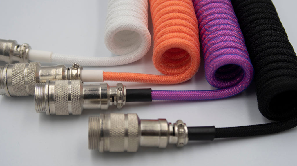 Orange Coiled Cable | Orange Glorious Coiled Cable | Camel Tech UAE