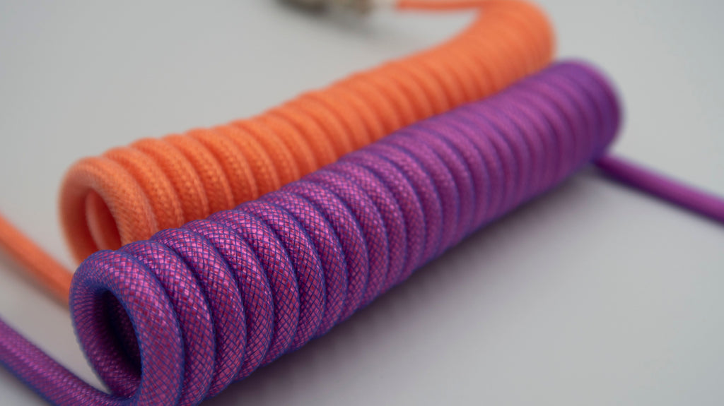 Orange Coiled Cable | Orange Glorious Coiled Cable | Camel Tech UAE